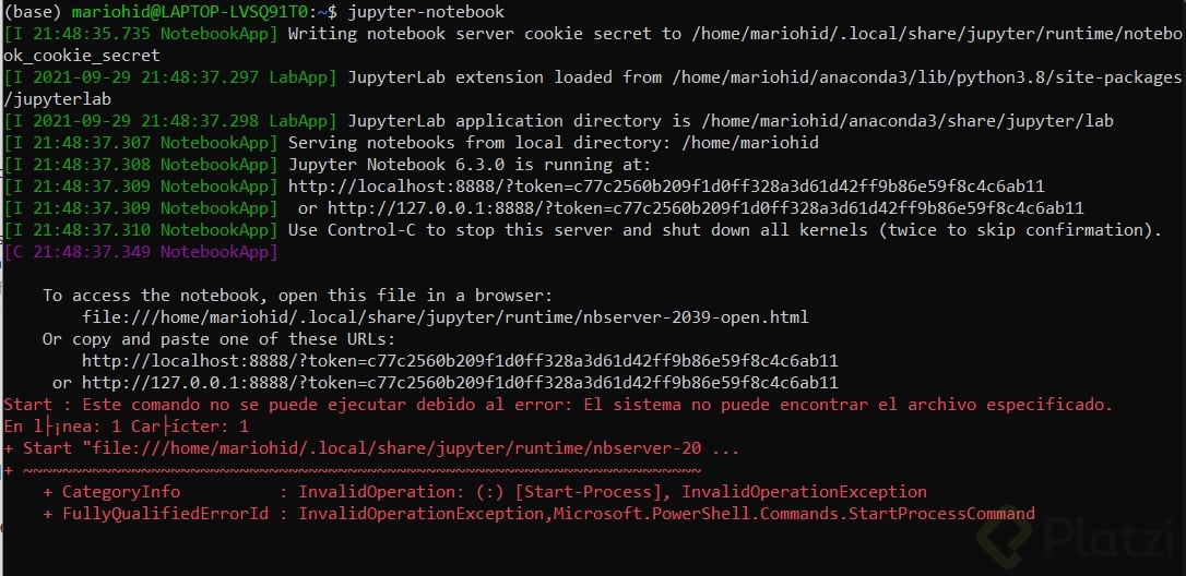 Hola!, una vez ejecuto el jupyter notebook, no me ejecuta la acción por ... Hola!, una vez ejecuto el jupyter notebook, no me ejecuta la acción por ...